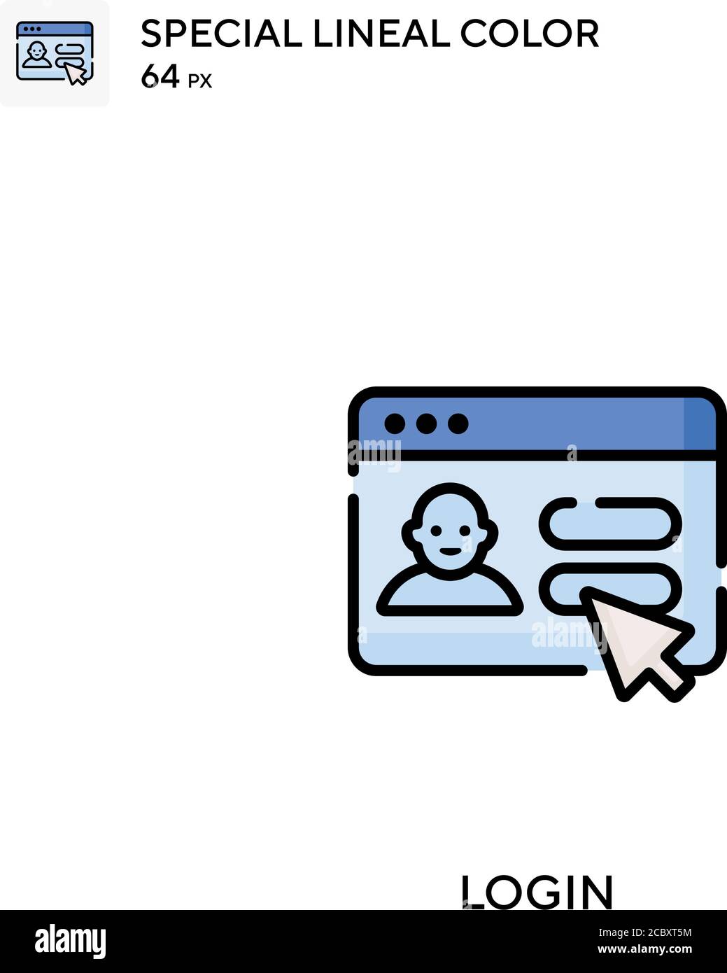 Login Special lineal color vector icon. Login icons for your business ...