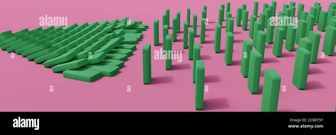 social distancing concept with domino pieces, effective prevention ...