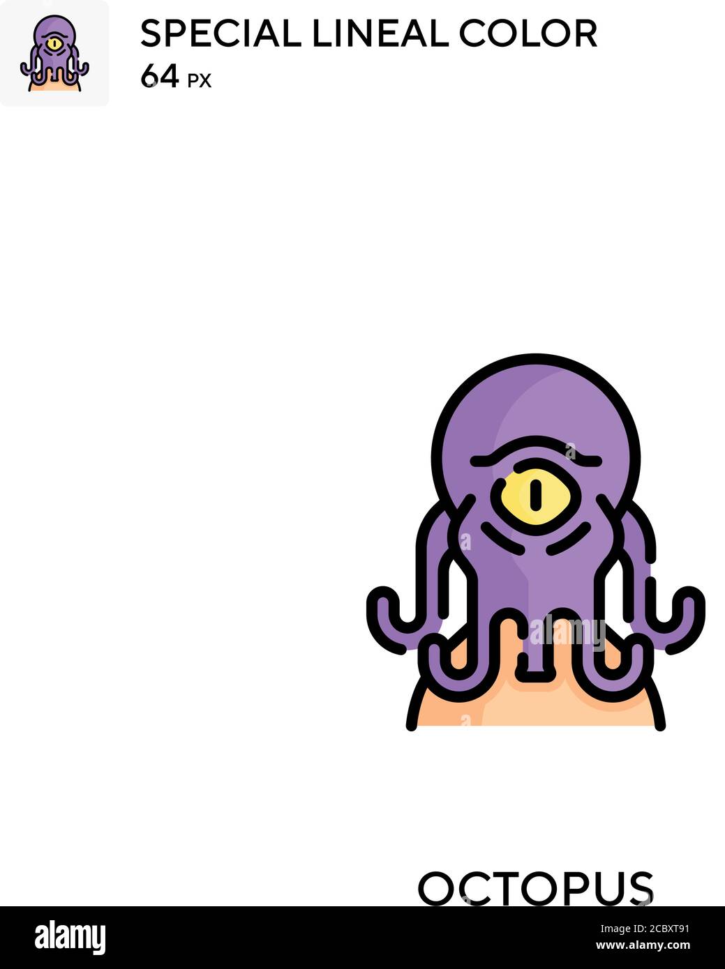 Octopus Special lineal color vector icon. Octopus icons for your ...