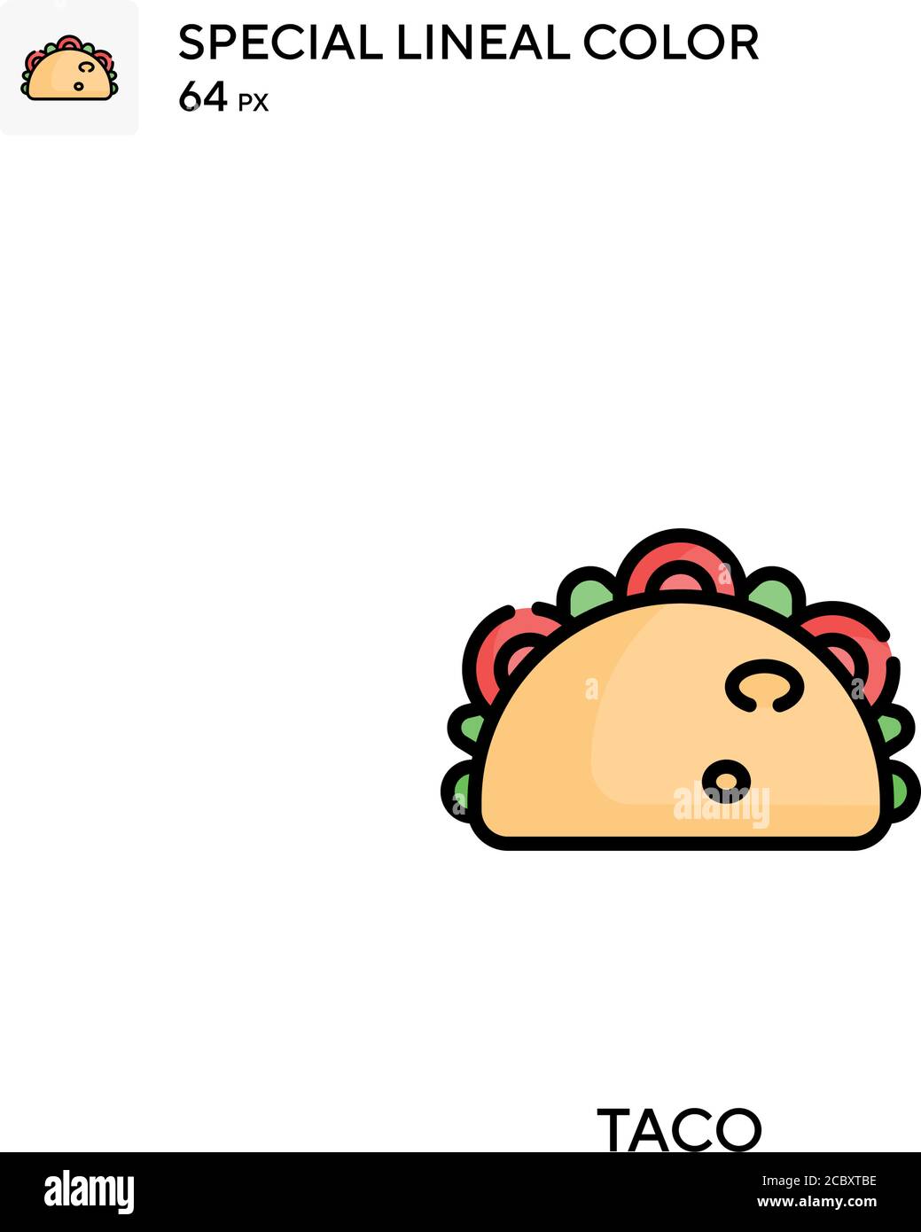 Taco Special lineal color vector icon. Taco icons for your business ...