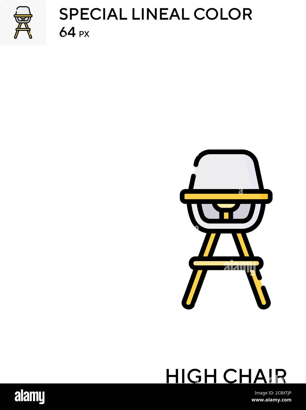 High chair Special lineal color vector icon. High chair icons for your ...