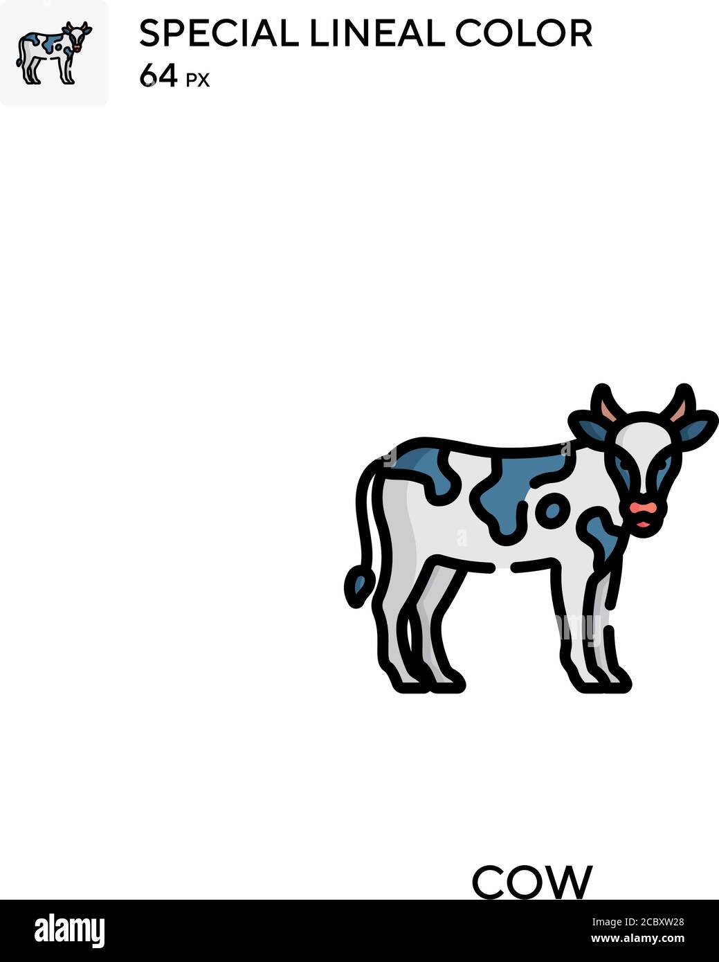 Cow Special lineal color vector icon. Cow icons for your business ...