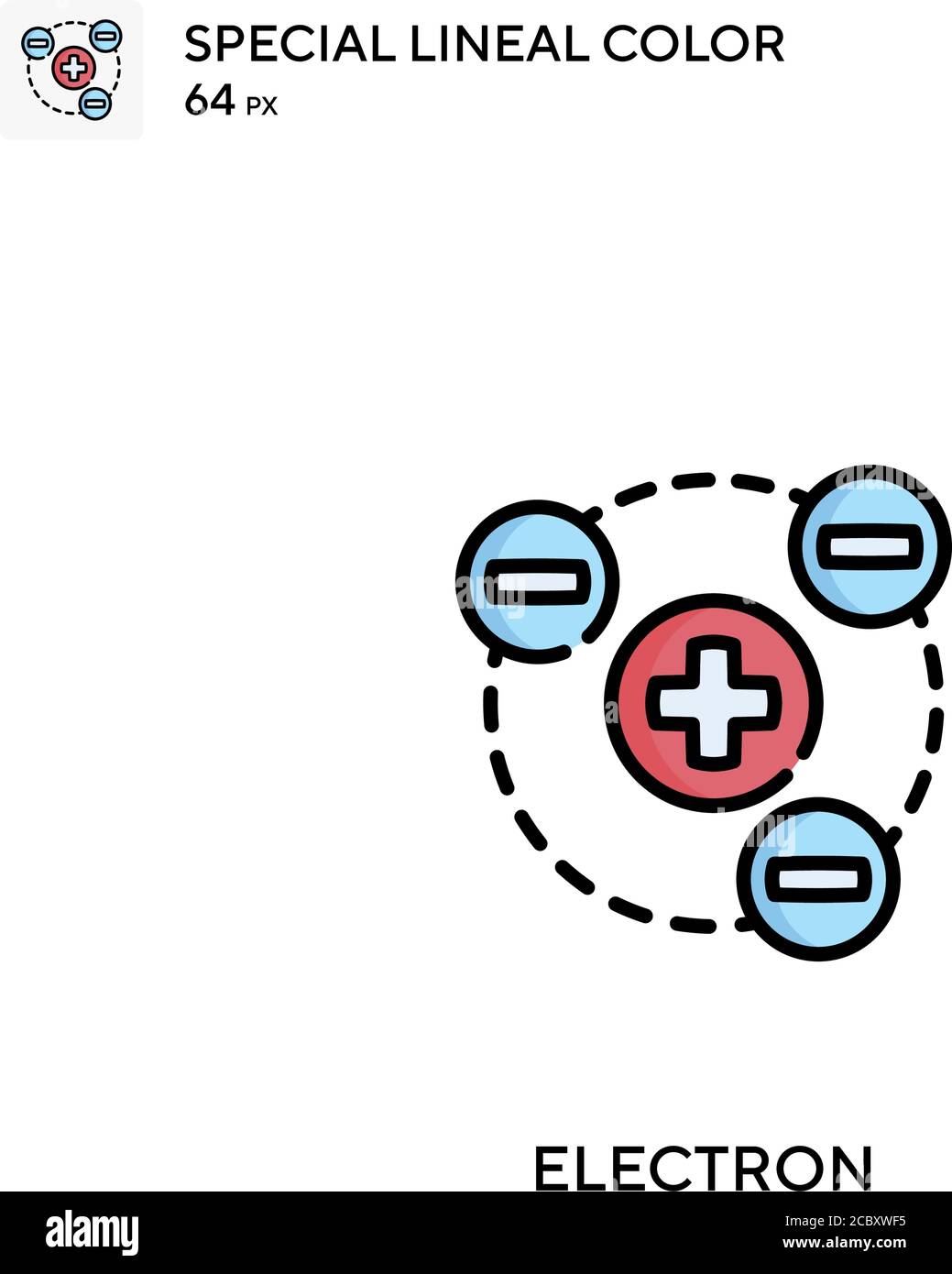 Electron Special lineal color vector icon. Electron icons for your ...