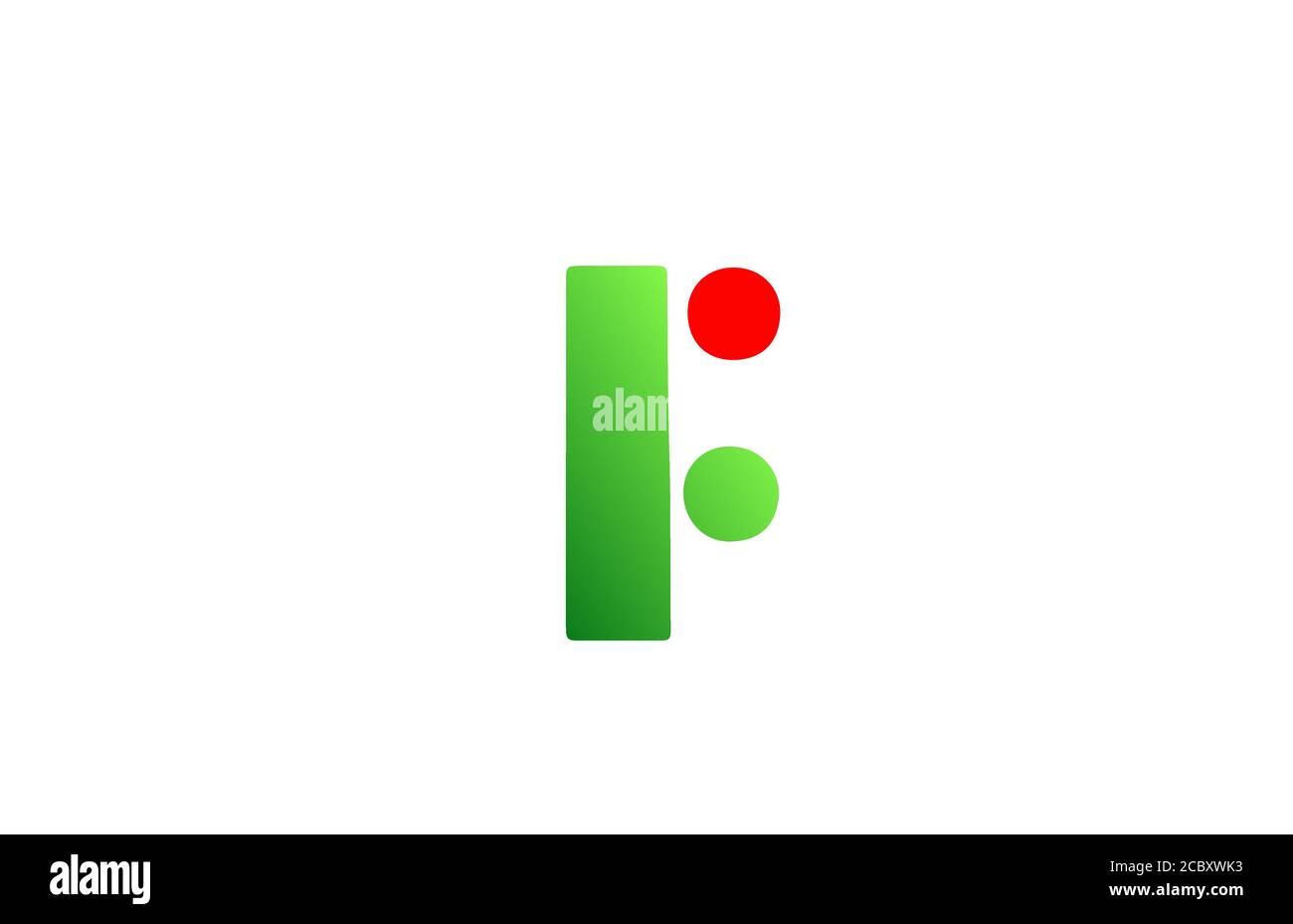 green red F alphabet letter logo icon. Gradient design for business and ...