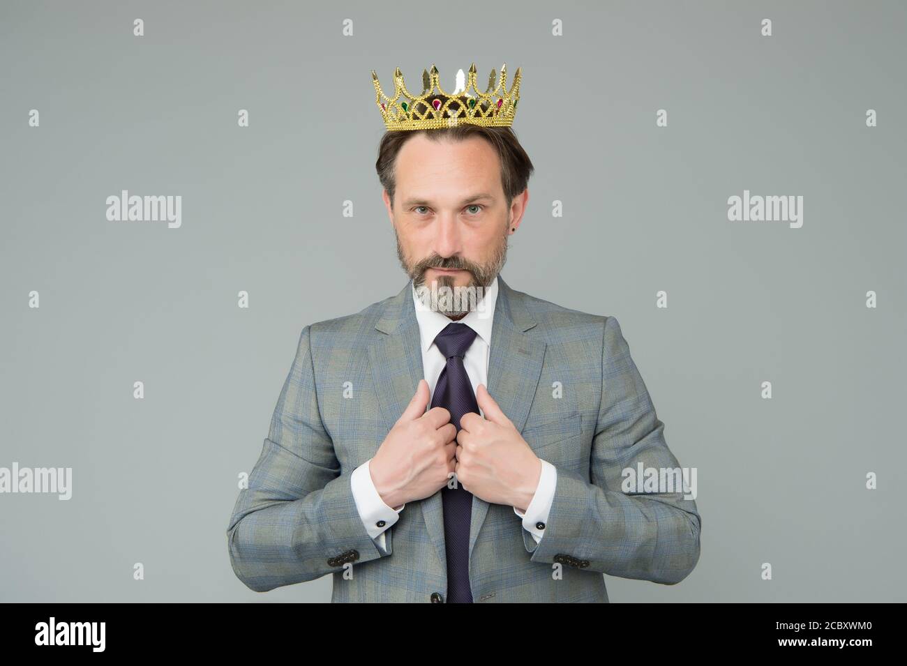 Winner handsome man actor artist scientist with crown, sophisticated ...