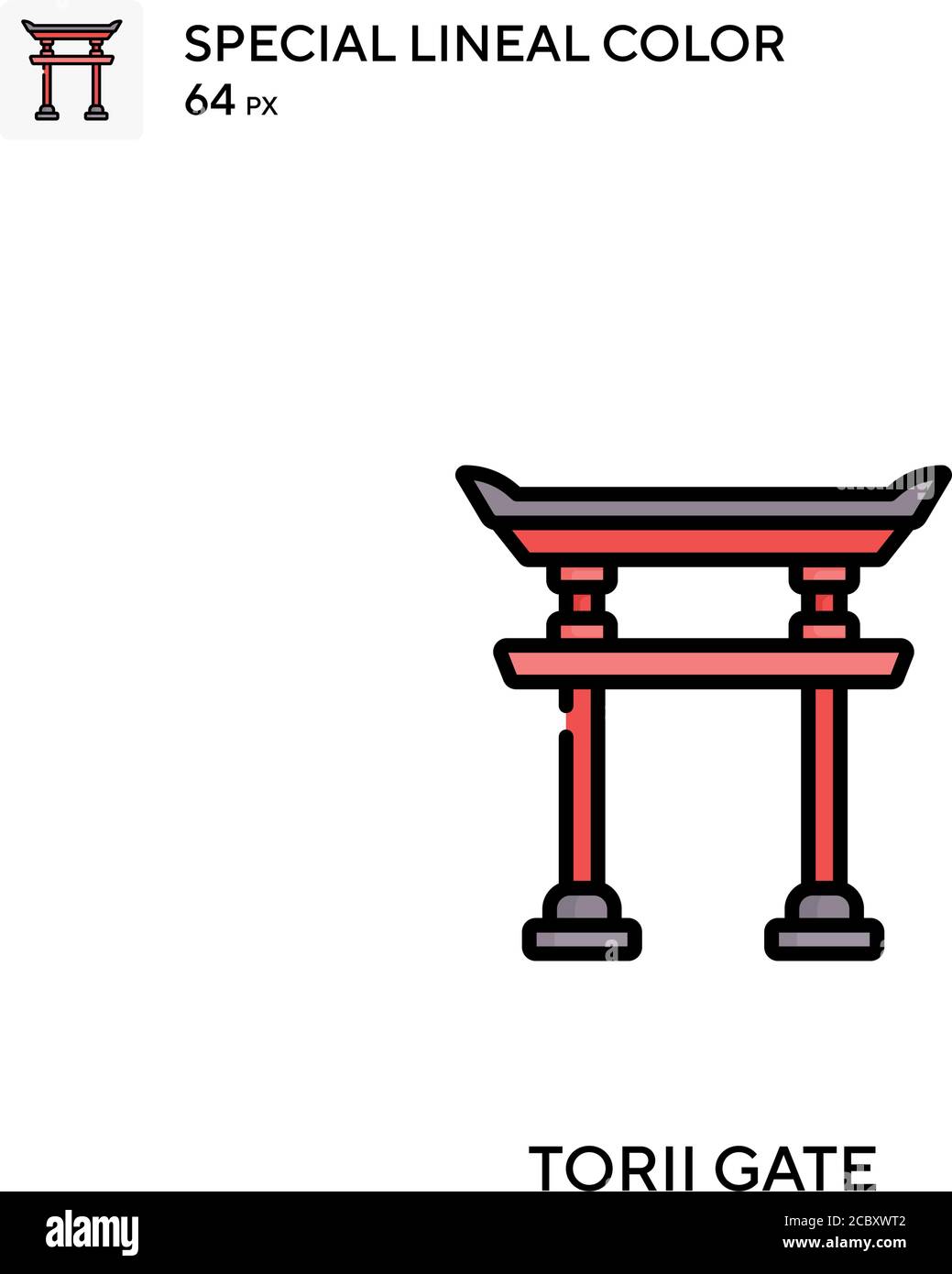 Torii gate Special lineal color vector icon. Torii gate icons for your ...