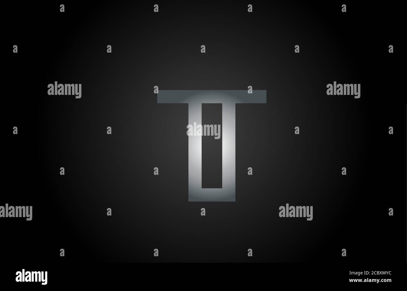 black grey T alphabet letter logo icon. Line design for company and ...