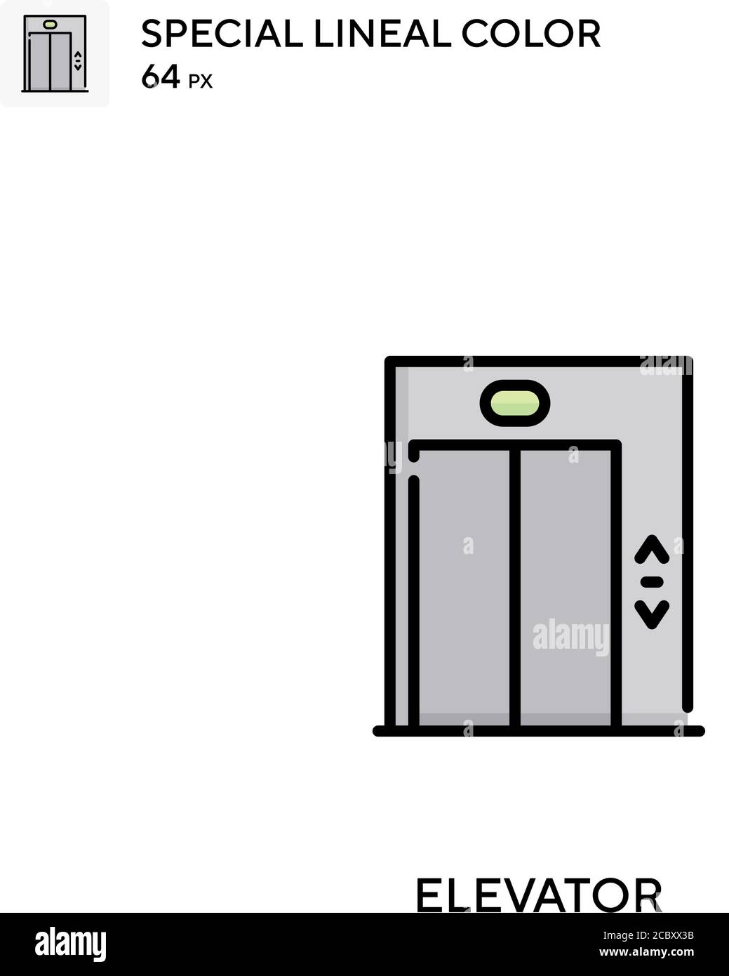 Elevator Special lineal color vector icon. Elevator icons for your ...