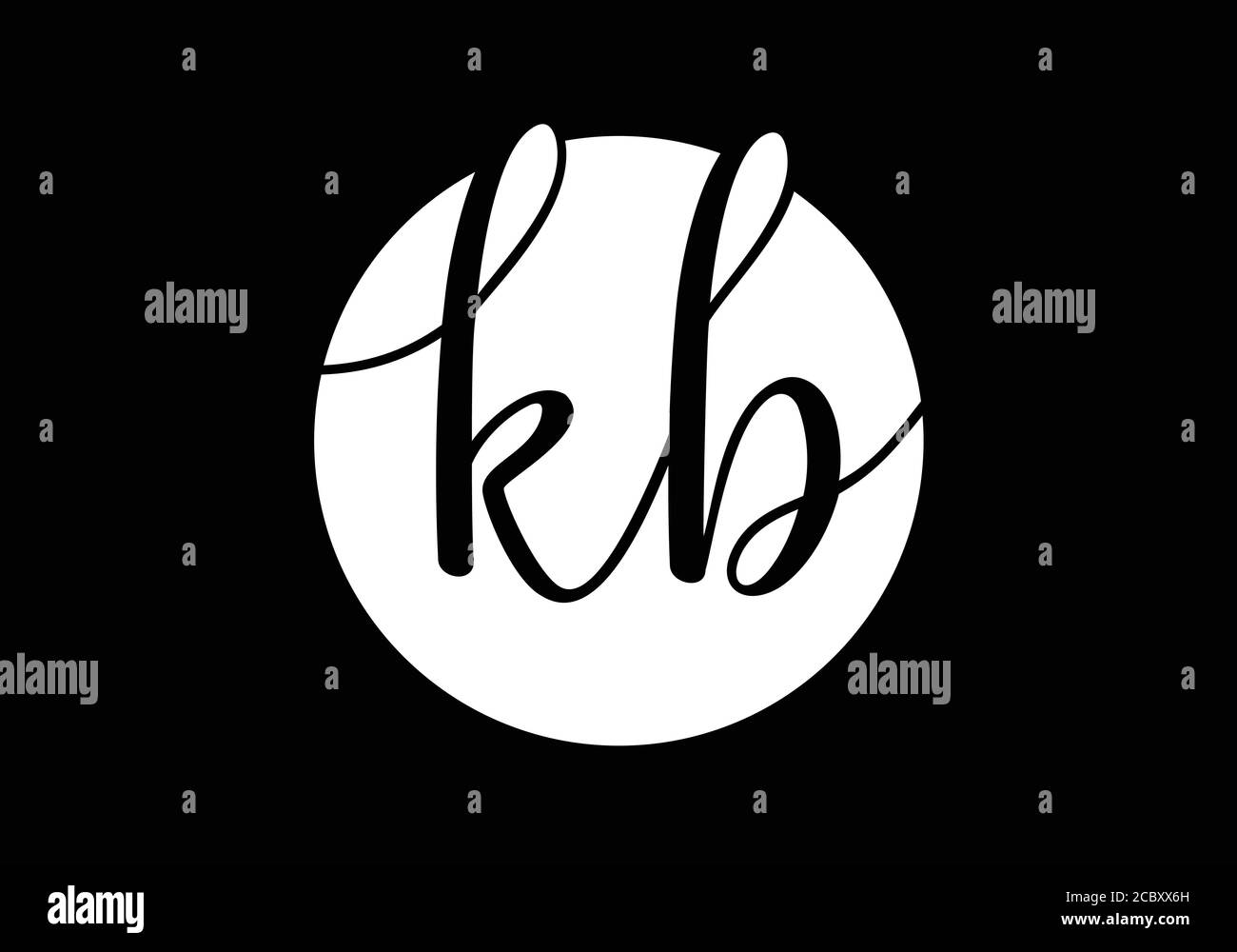 Initial Monogram Letter K B Logo Design Vector Template. K B Letter ...