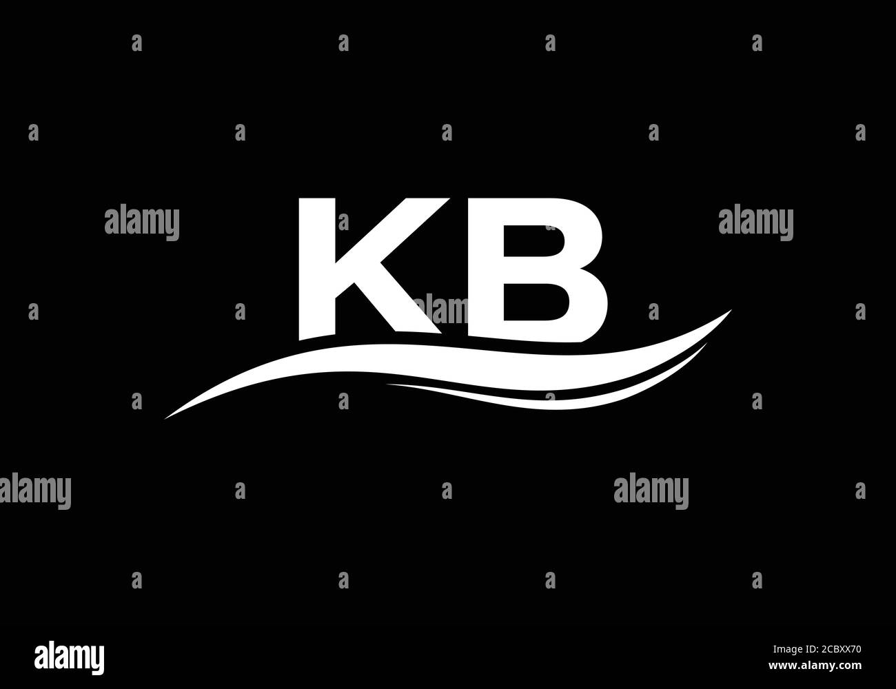 Initial Monogram Letter K B Logo Design Vector Template. K B Letter ...