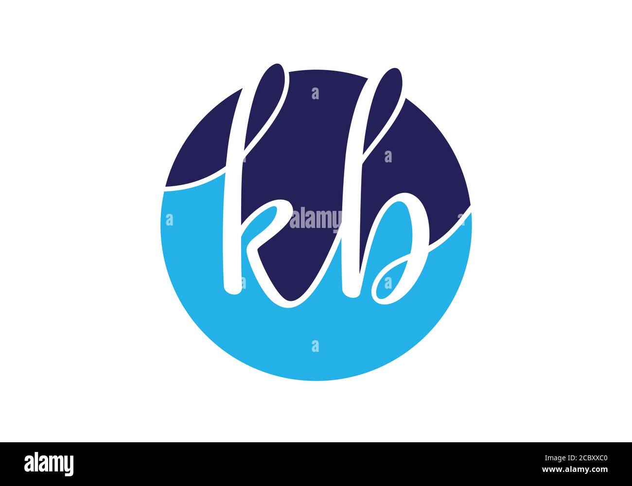 Initial Monogram Letter K B Logo Design Vector Template. K B Letter ...