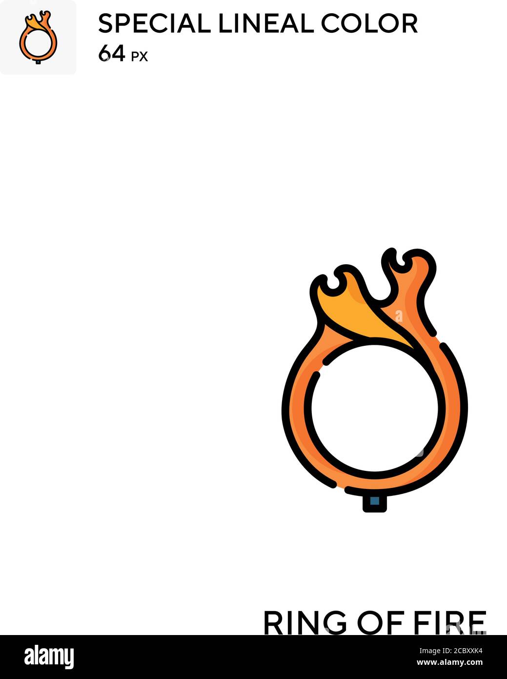 Ring of fire Special lineal color vector icon. Ring of fire icons for ...