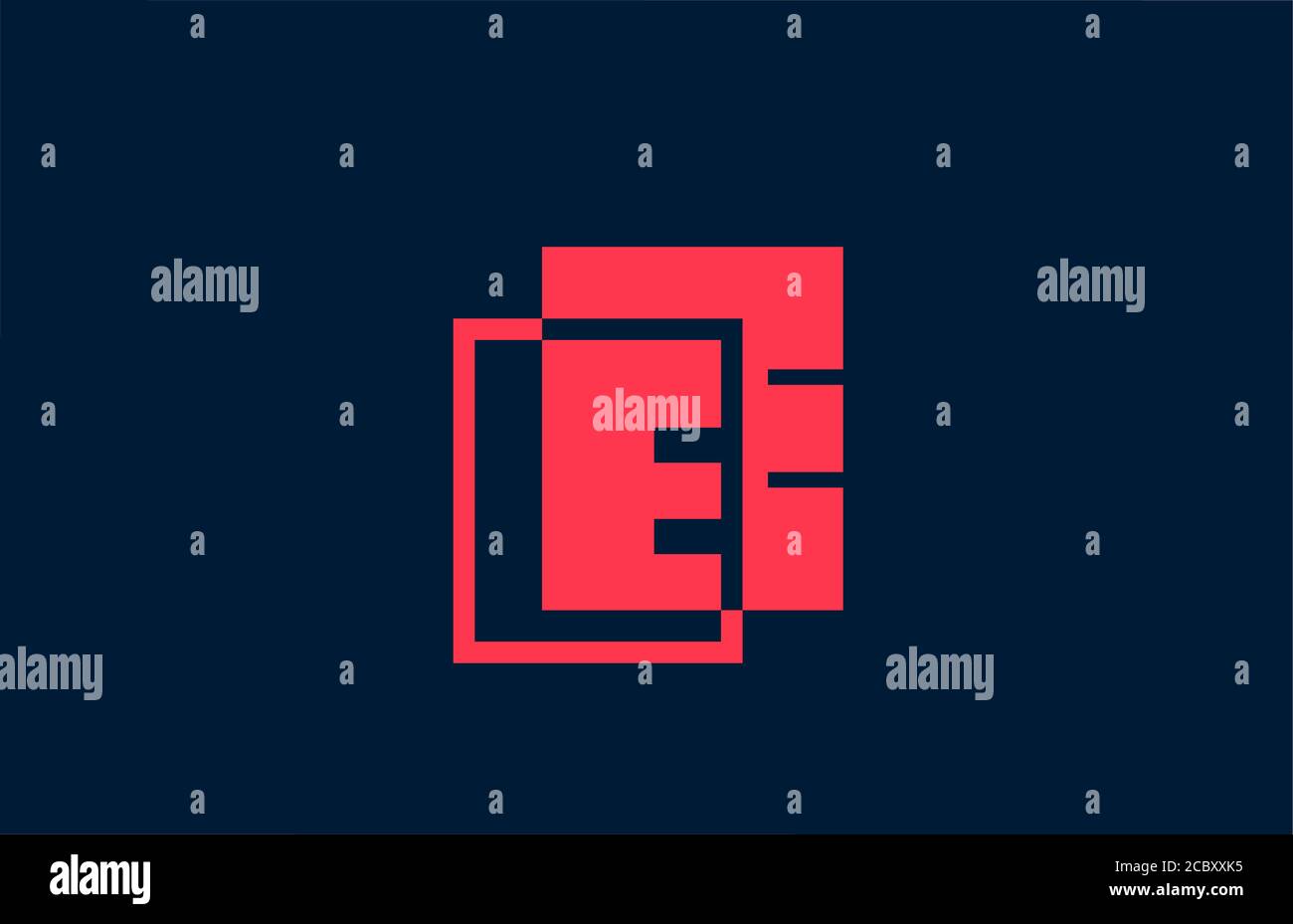 red black E alphabet letter logo icon. Business and company design ...