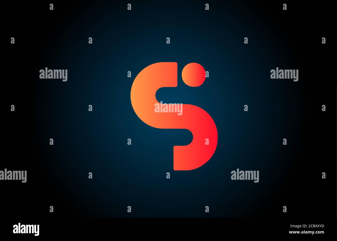 S alphabet letter logo icon in orange and black. Corporate design for ...