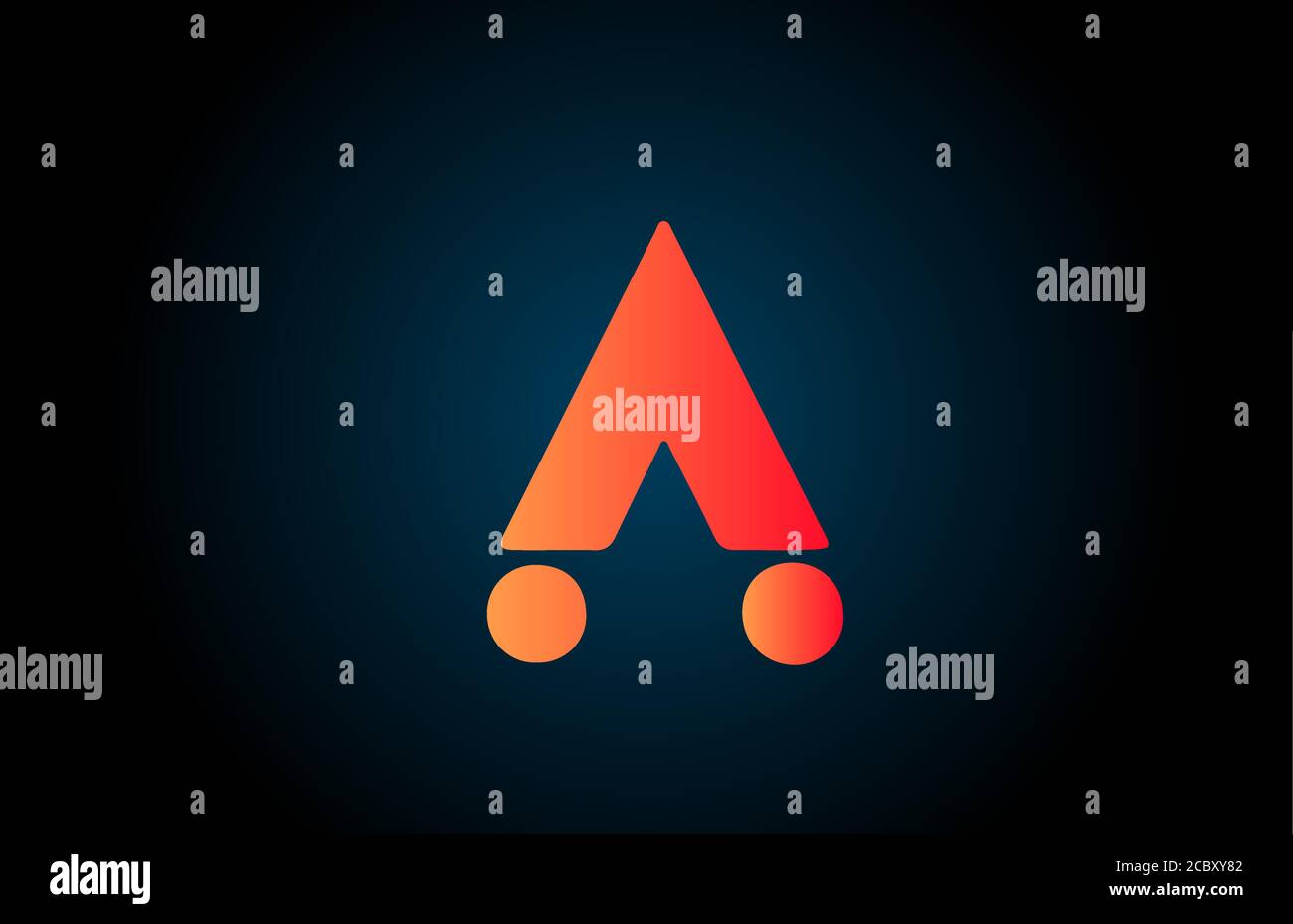 A alphabet letter logo icon in orange and black. Corporate design for ...