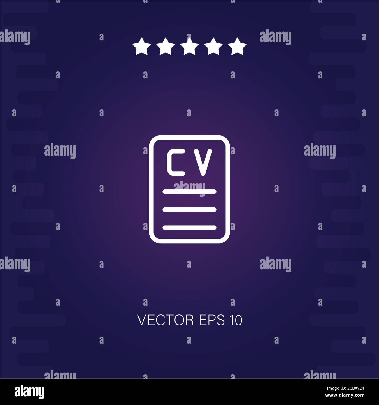 CV vector icon modern illustration Stock Vector Image & Art - Alamy