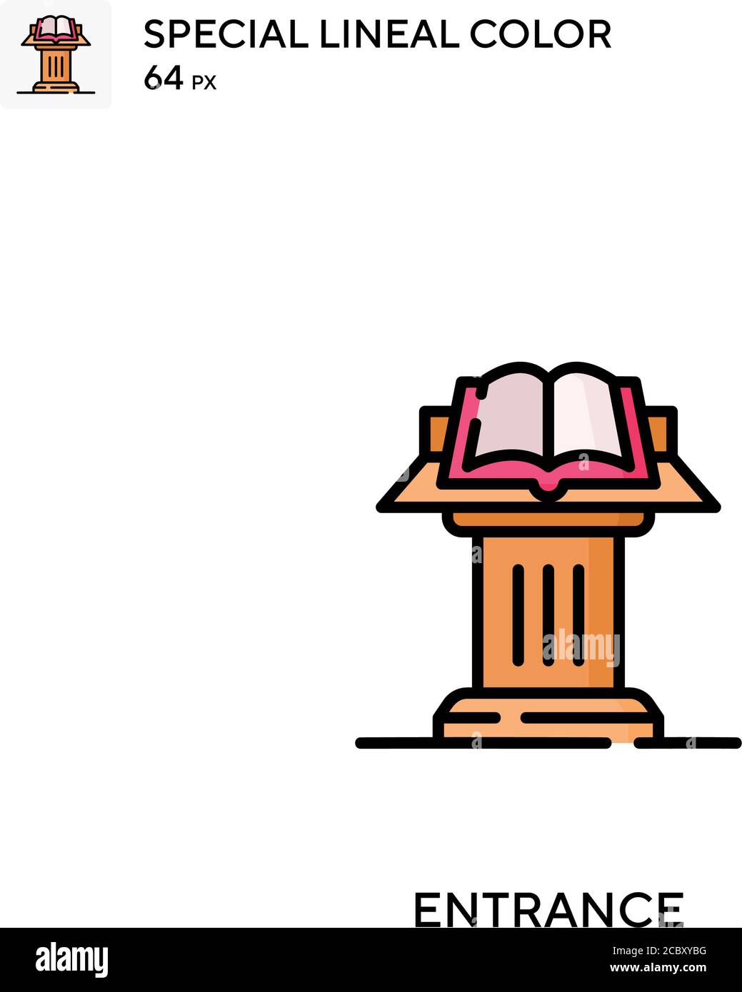 Entrance Special lineal color vector icon. Entrance icons for your ...