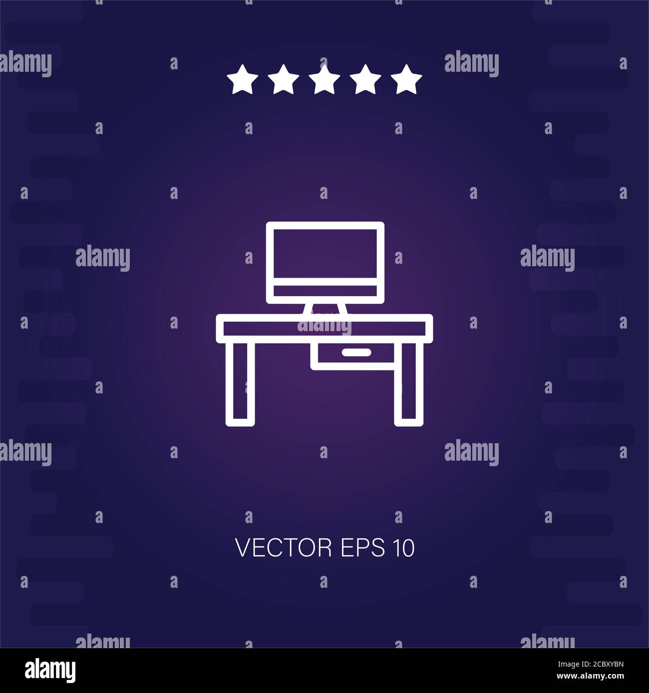 desk vector icon modern illustration Stock Vector Image & Art - Alamy