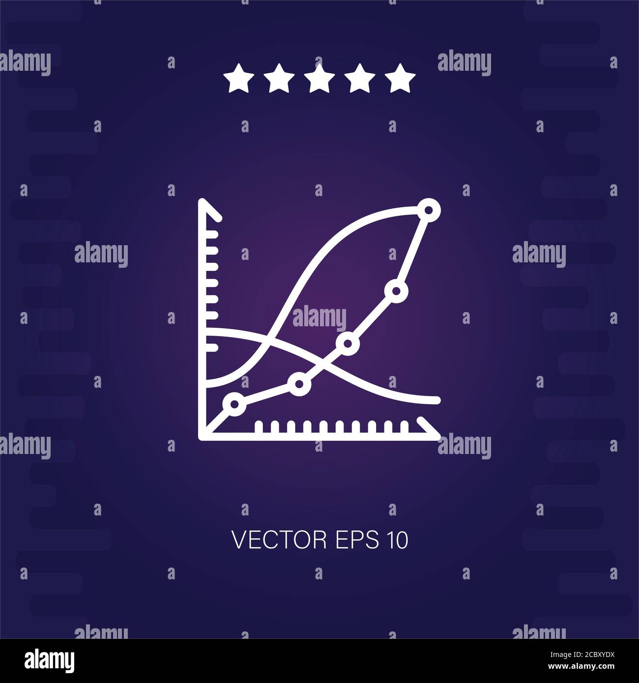 line chart vector icon modern illustration Stock Vector Image & Art - Alamy