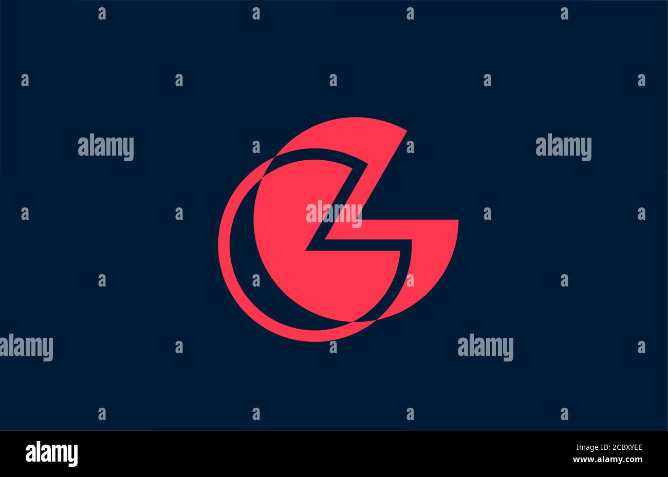 red black G alphabet letter logo icon. Business and company design ...