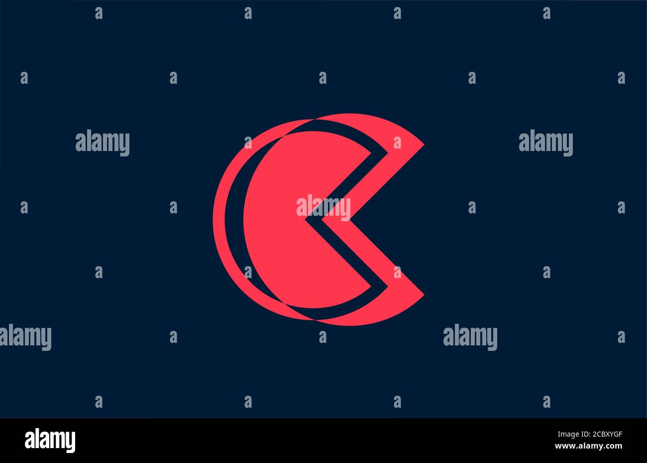 red black C alphabet letter logo icon. Business and company design ...