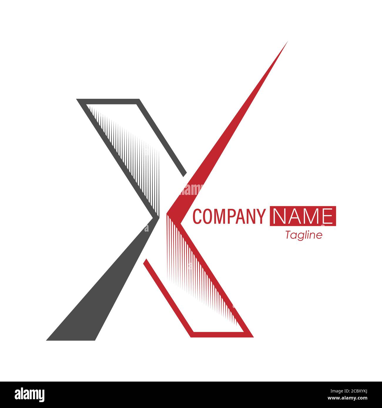 Stylized letter X. Abstract stylized vector illustration for logo ...
