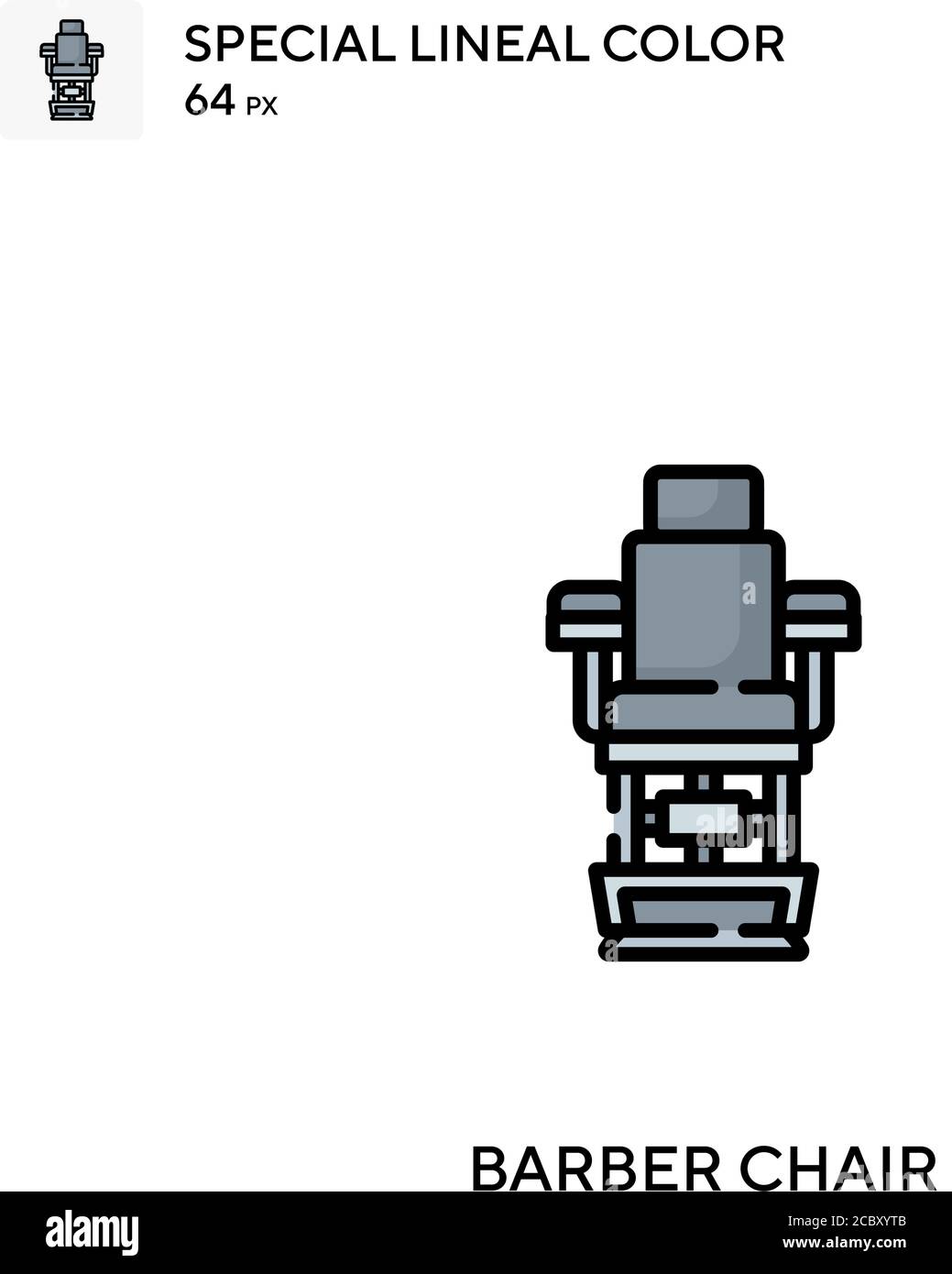 Barber chair Special lineal color vector icon. Barber chair icons for ...