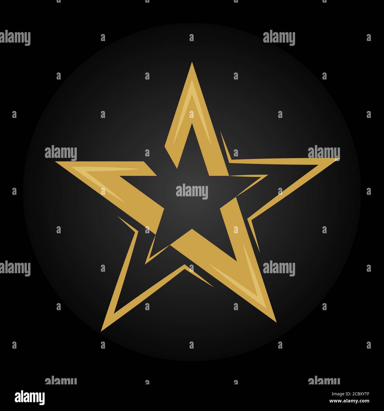 Star. Stylized vector illustration for logo, sticker, emblem isolated ...