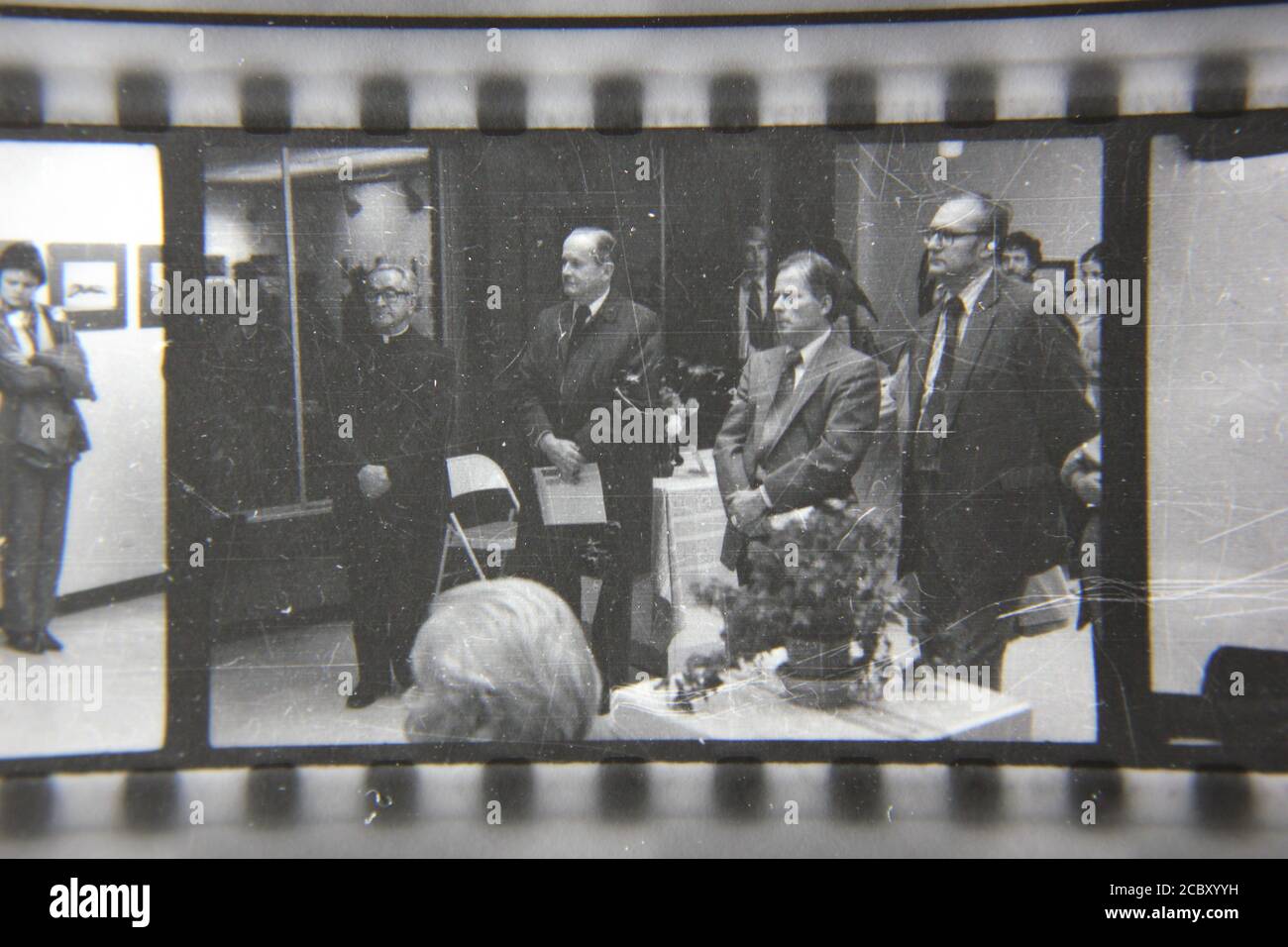 Fine 1970s vintage black and white photography of a room full of ...