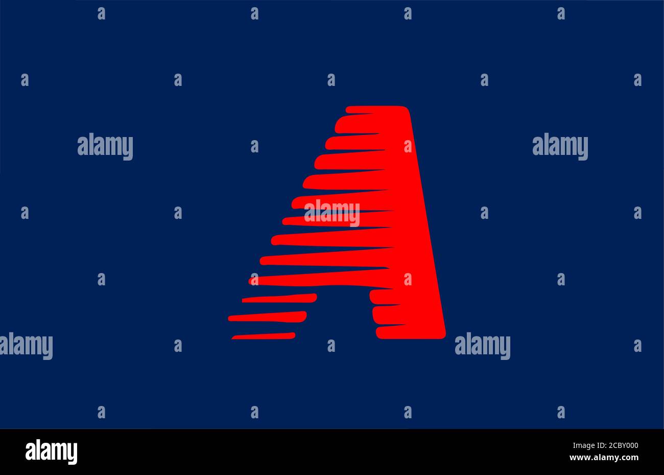 A blue red alphabet letter logo icon. Line design for company and ...
