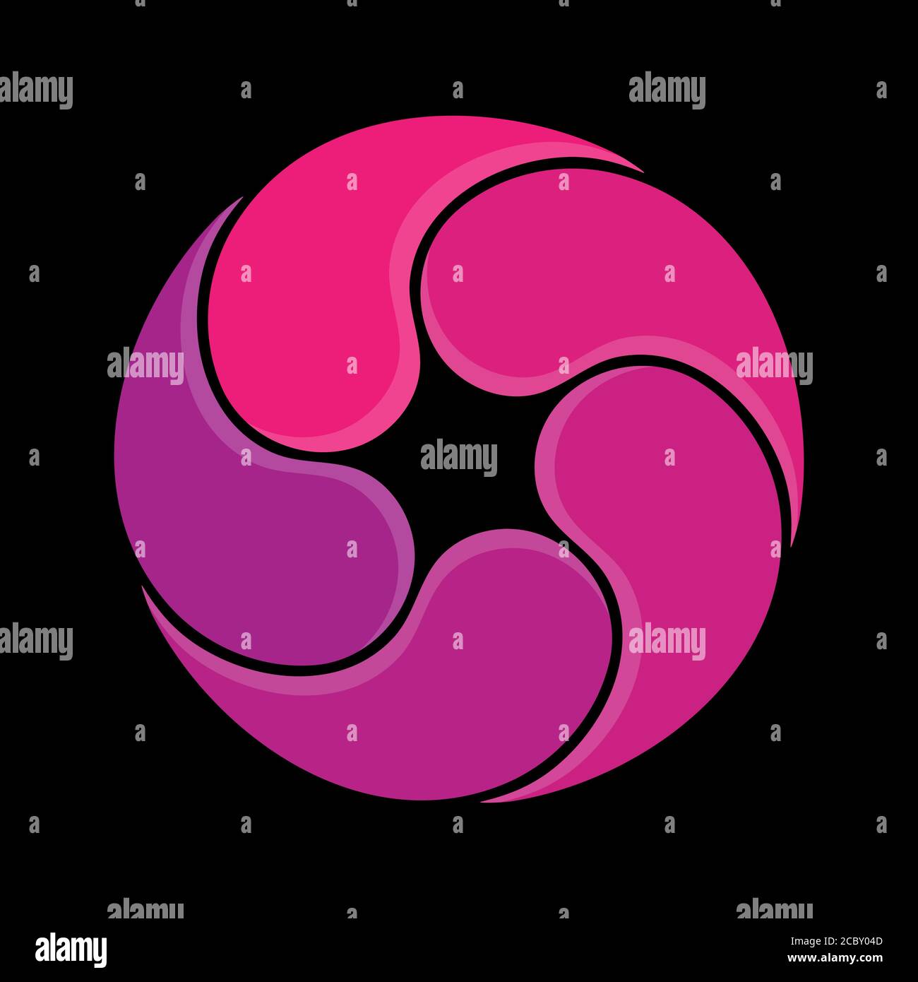 circle divided into parts. Stylized vector illustration for creative ...