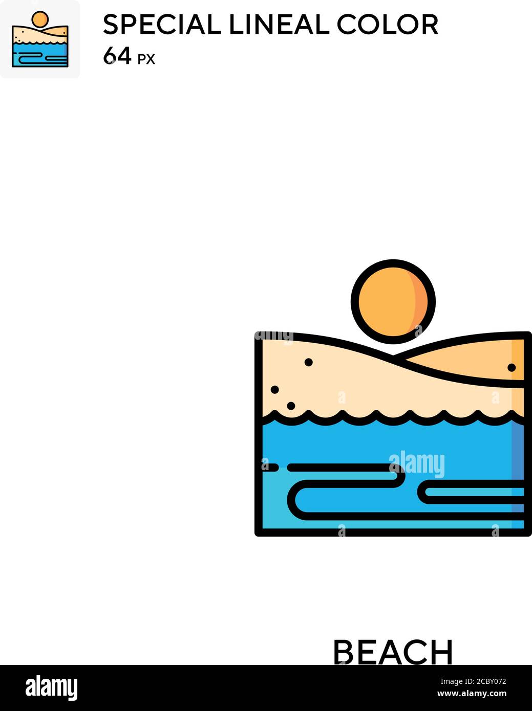 Beach Special lineal color vector icon. Beach icons for your business ...