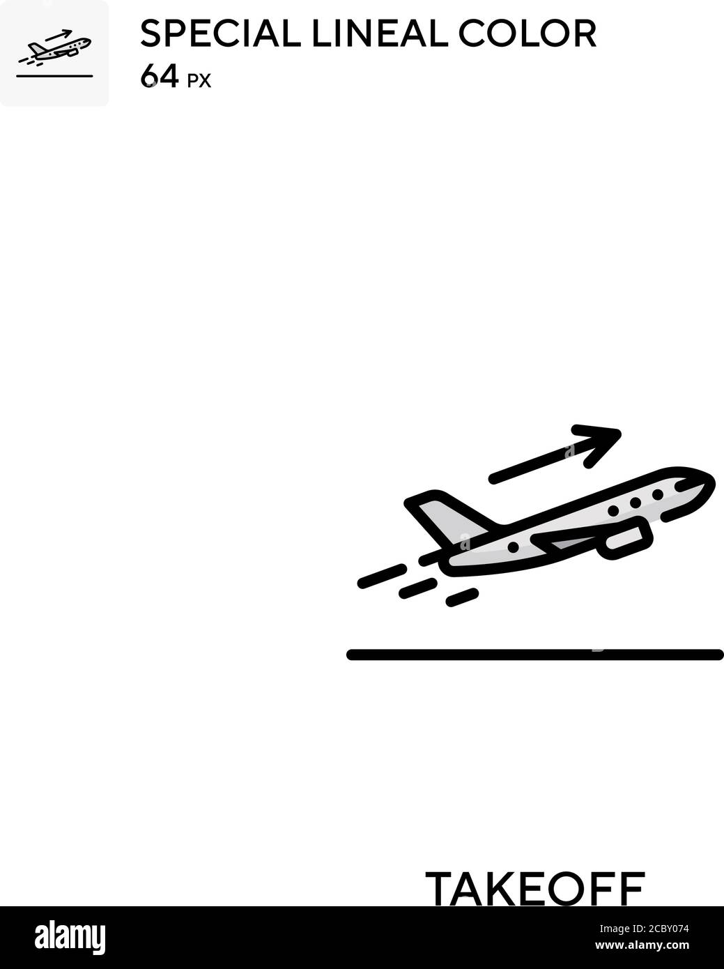Takeoff Special lineal color vector icon. Takeoff icons for your ...