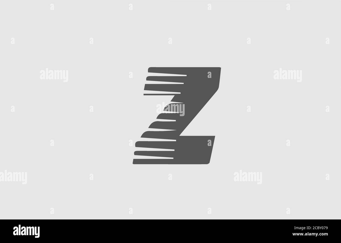 Z grey alphabet letter logo icon. Line design for company and business ...