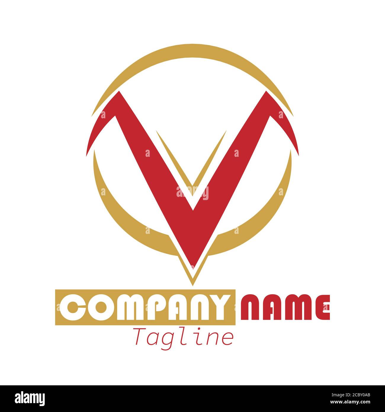 Stylized letter V. Abstract stylized vector illustration for logo ...