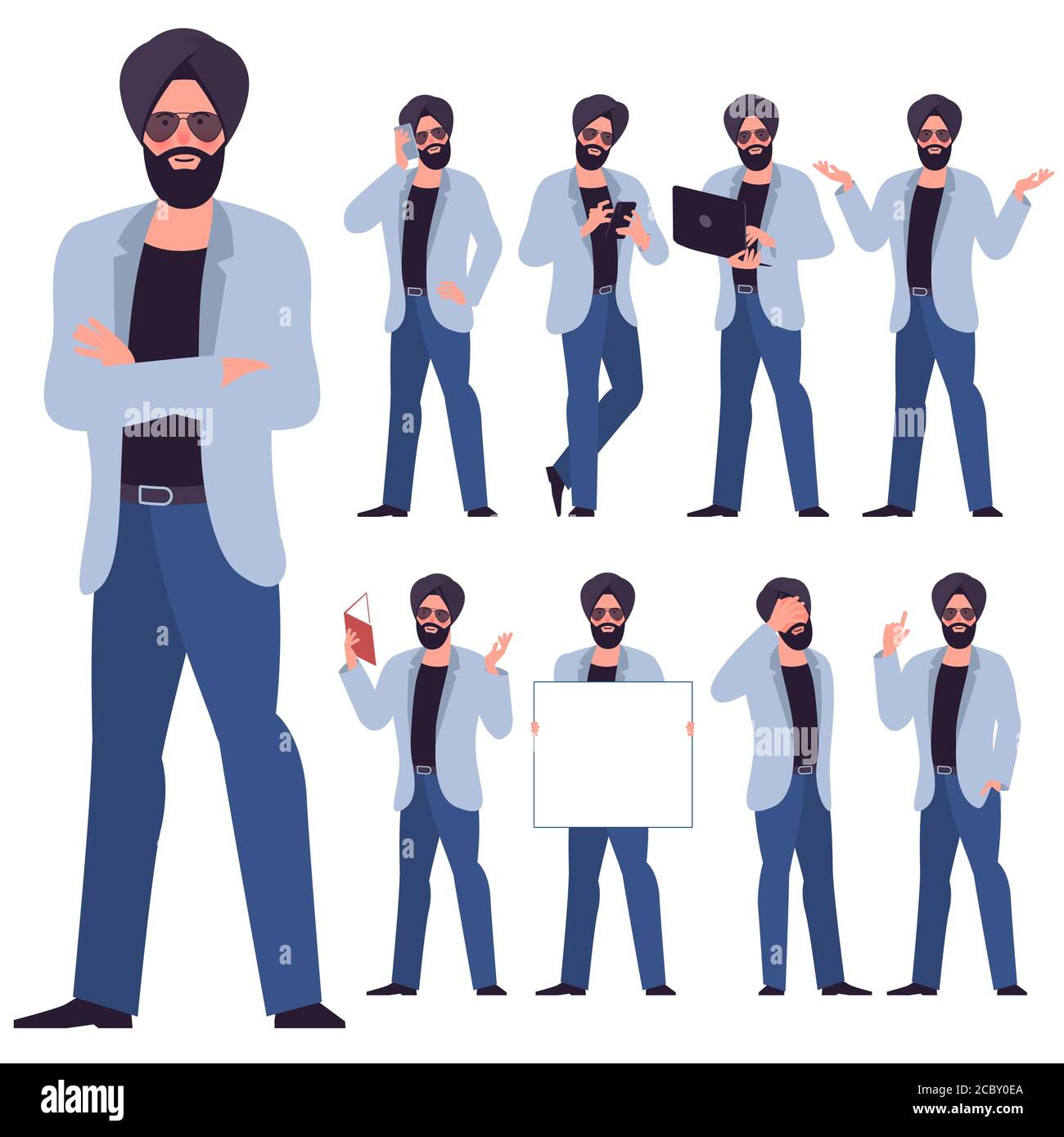Young indian man work Stock Vector Images - Alamy