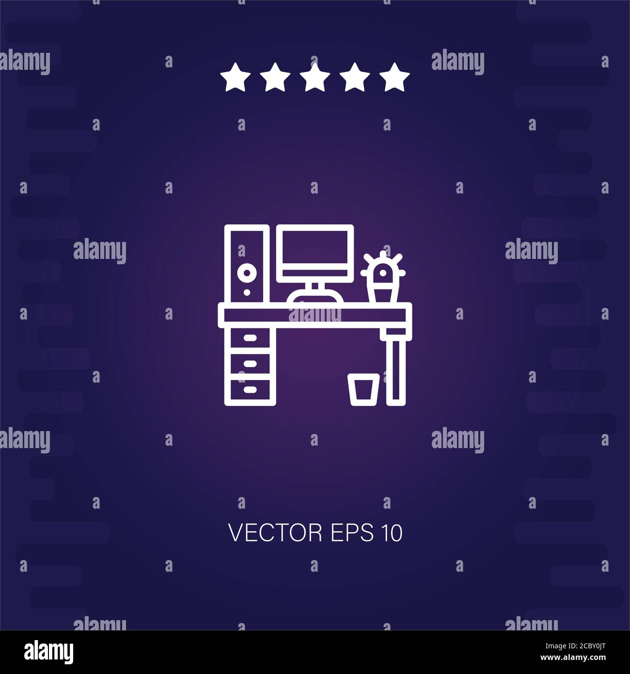 Person, clean desk, computer Stock Vector Images - Alamy