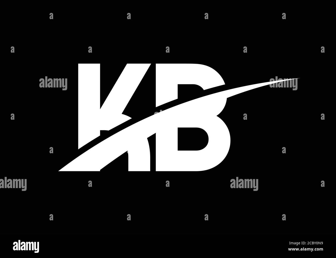 Initial Monogram Letter K B Logo Design Vector Template. K B Letter ...