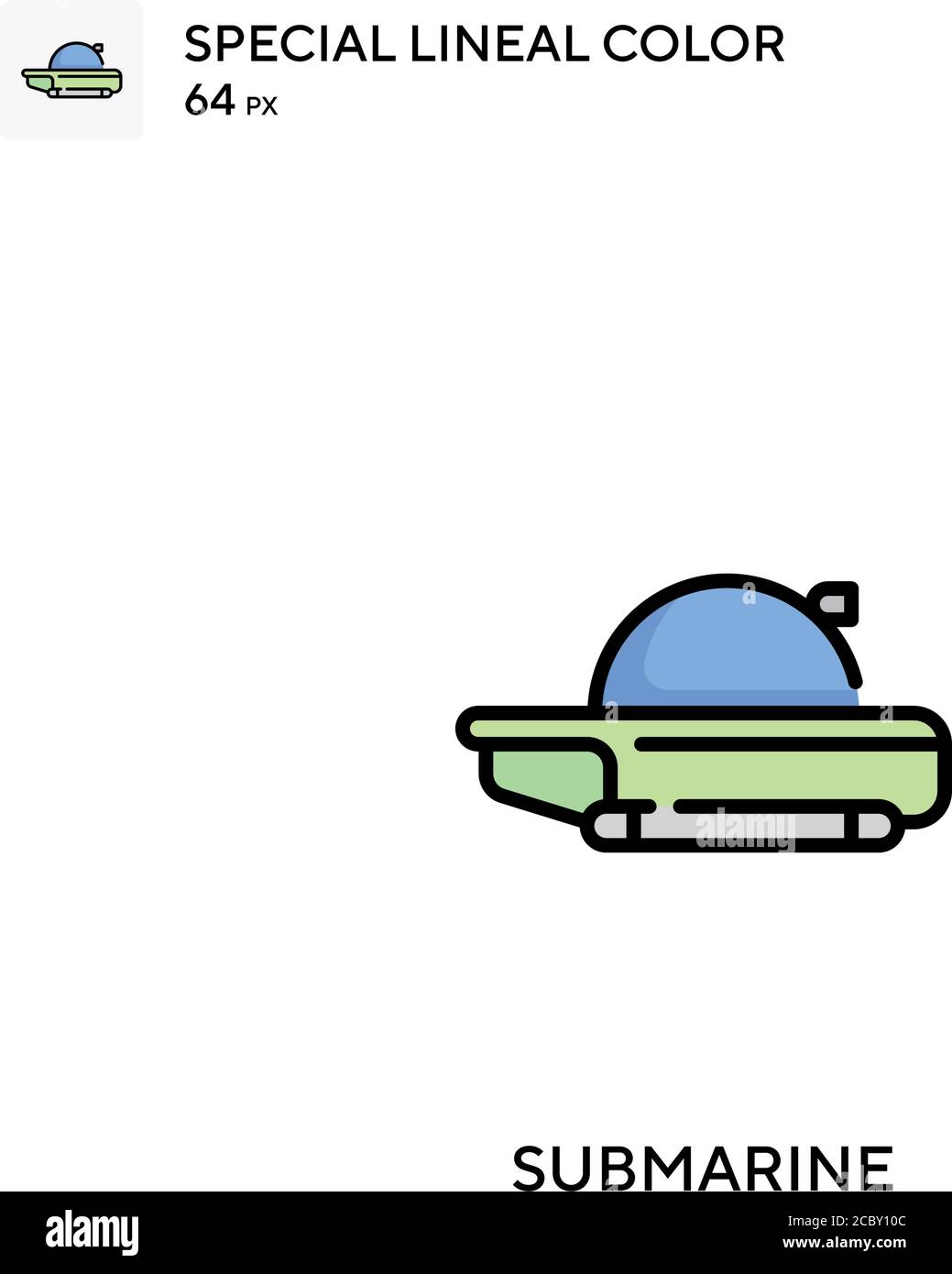 Submarine Special lineal color vector icon. Submarine icons for your ...
