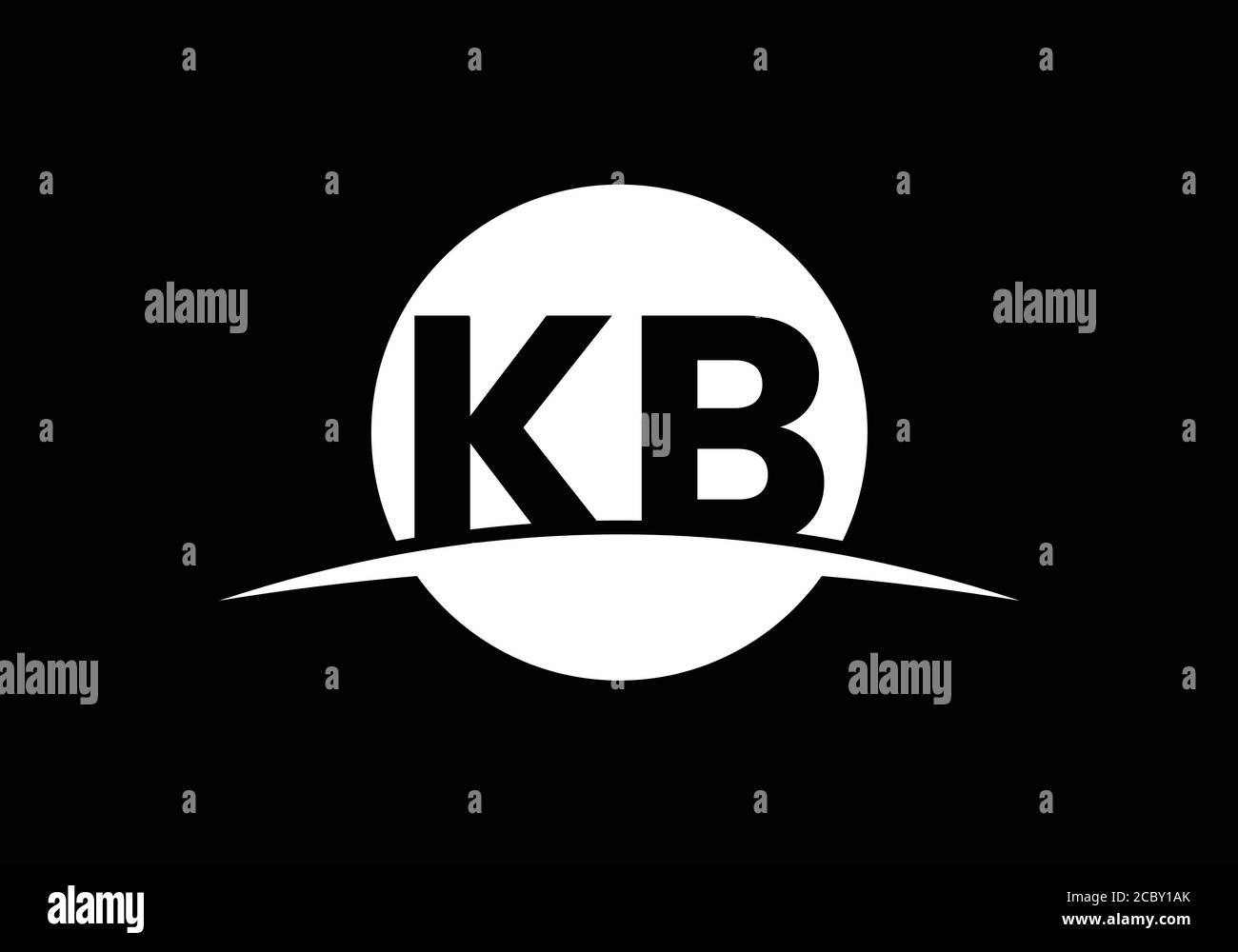 Initial Monogram Letter K B Logo Design Vector Template. K B Letter ...