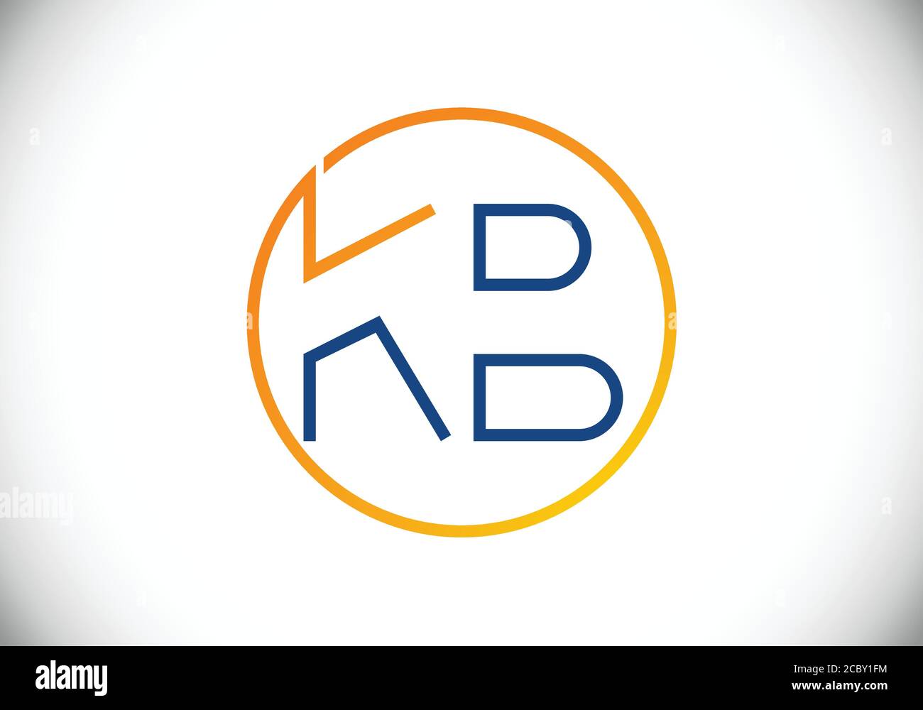 Initial Monogram Letter K B Logo Design Vector Template. K B Letter ...