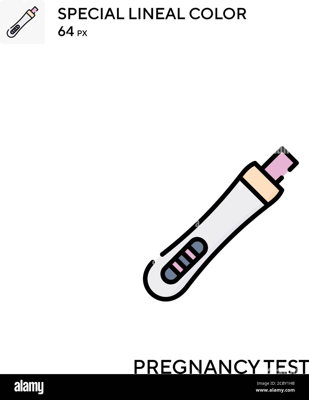 Pregnancy Test Special Lineal Color Vector Icon Pregnancy Test Icons