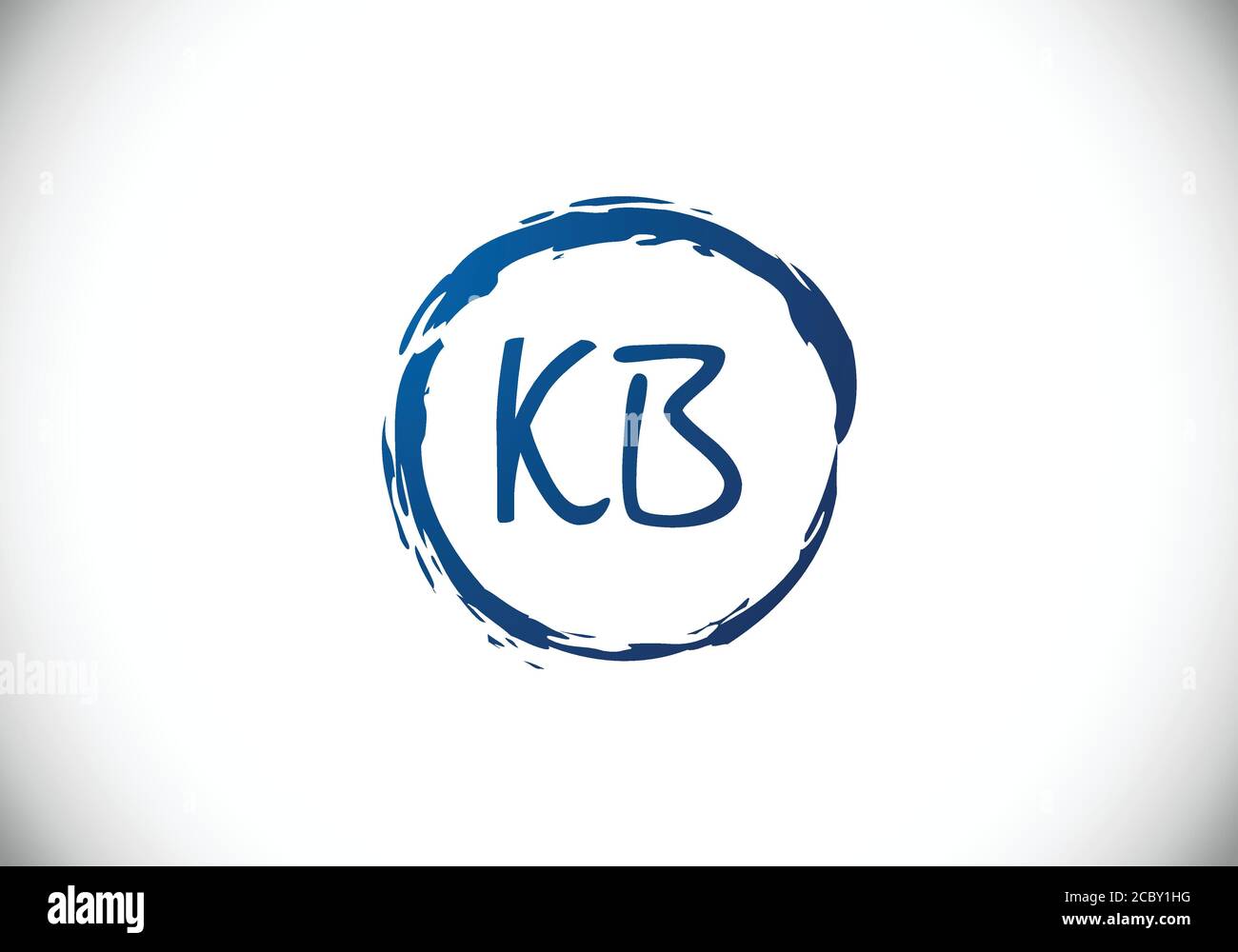 Initial Monogram Letter K B Logo Design Vector Template. K B Letter ...