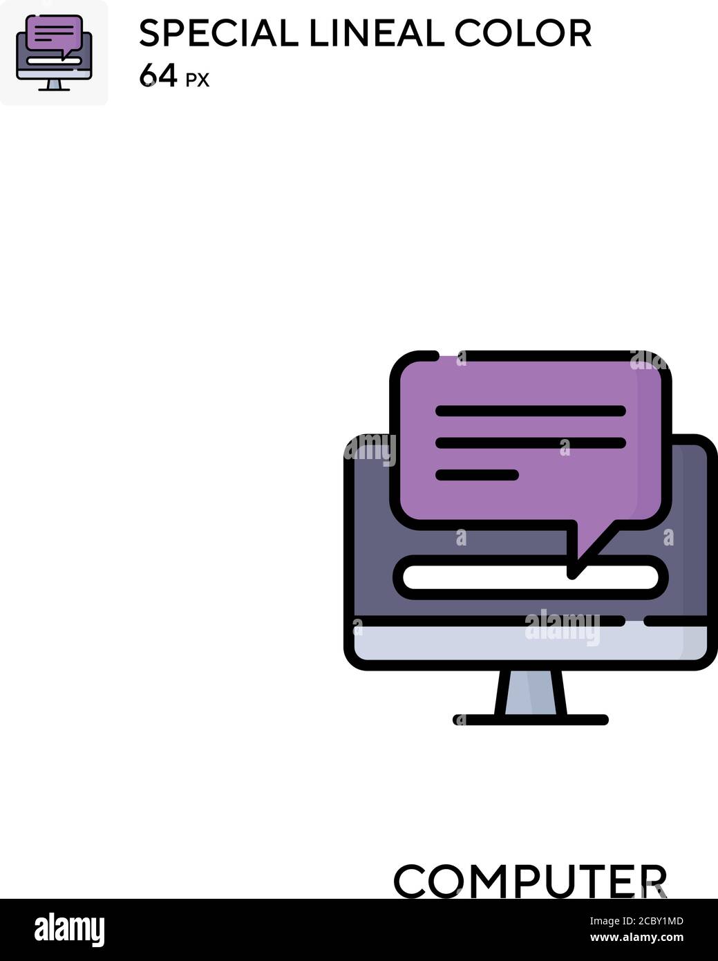 Computer Special lineal color vector icon. Computer icons for your ...