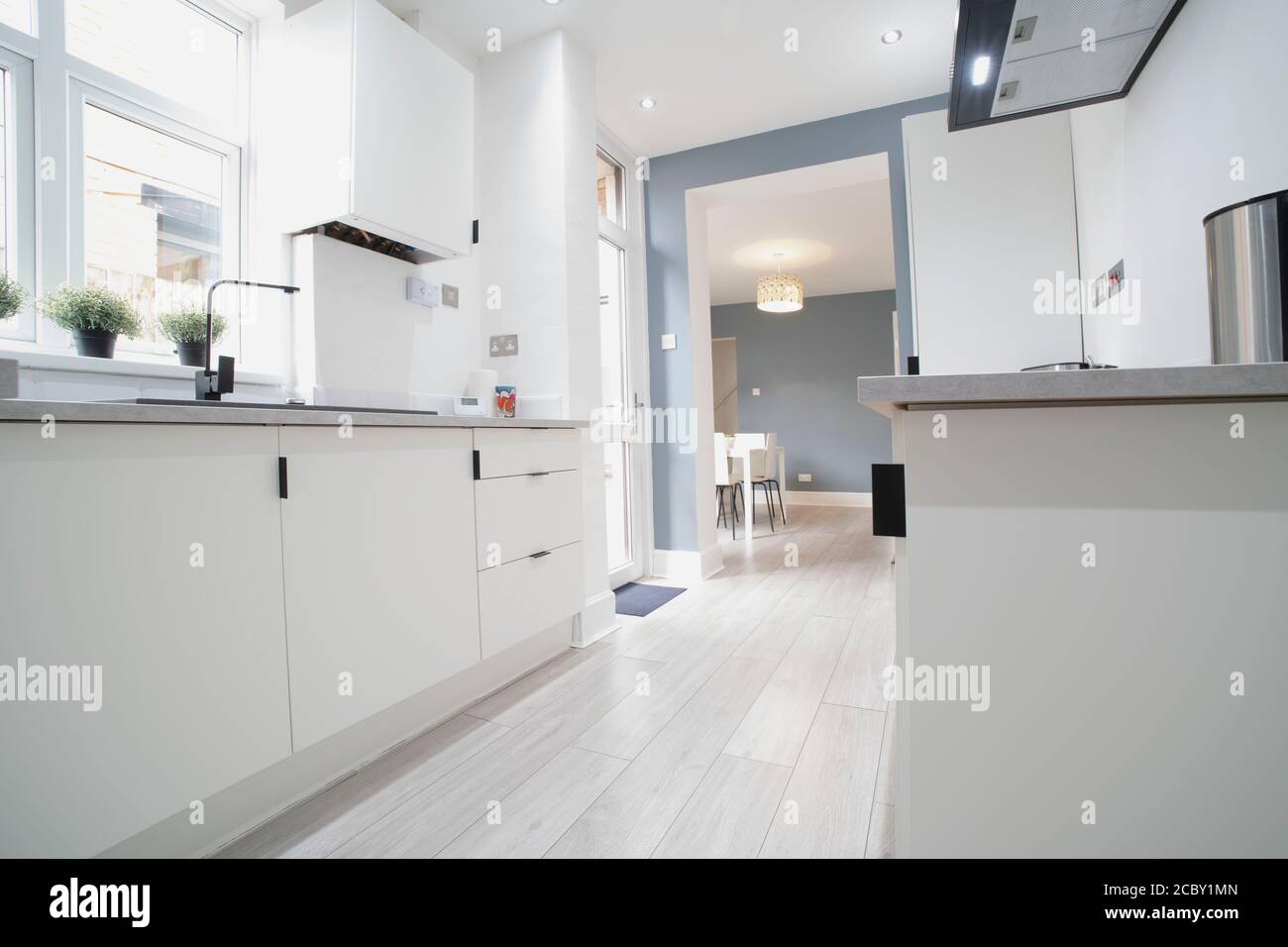 kitchen in newly refurbished house Stock Photo - Alamy