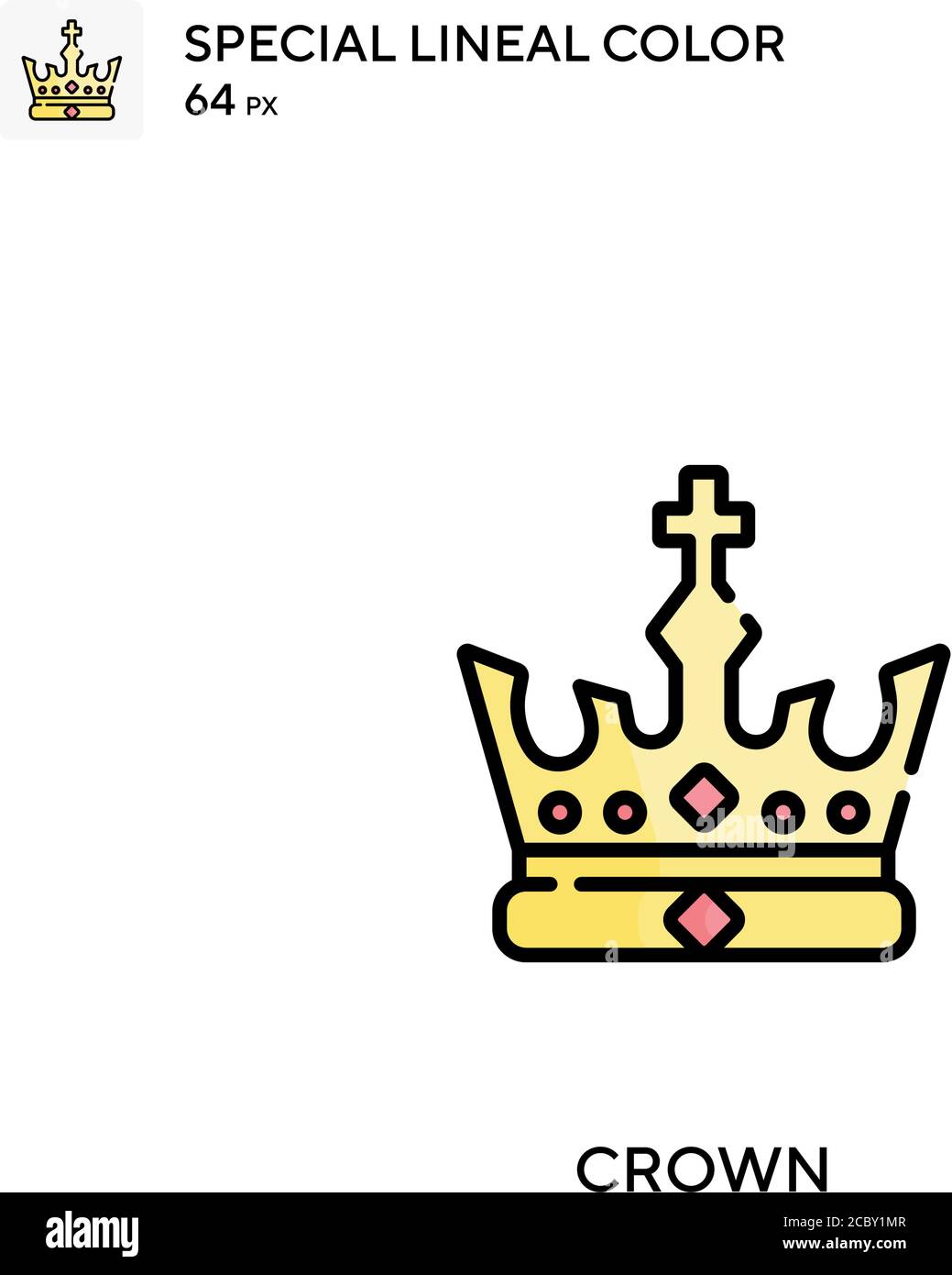 Crown Special lineal color vector icon. Crown icons for your business ...