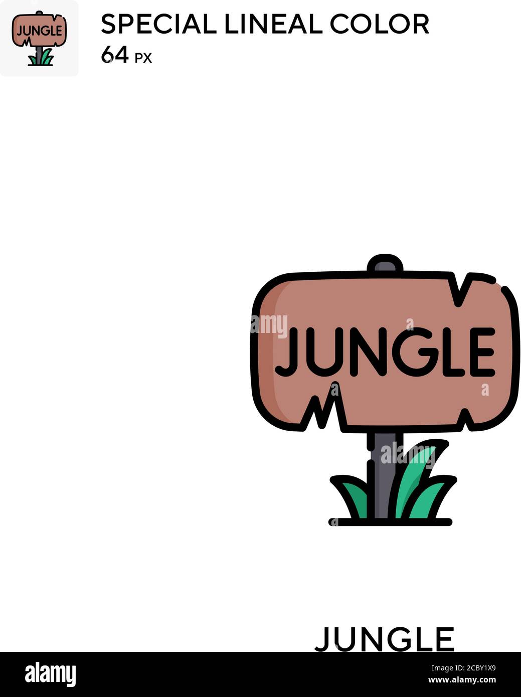 Jungle Special lineal color vector icon. Jungle icons for your business ...