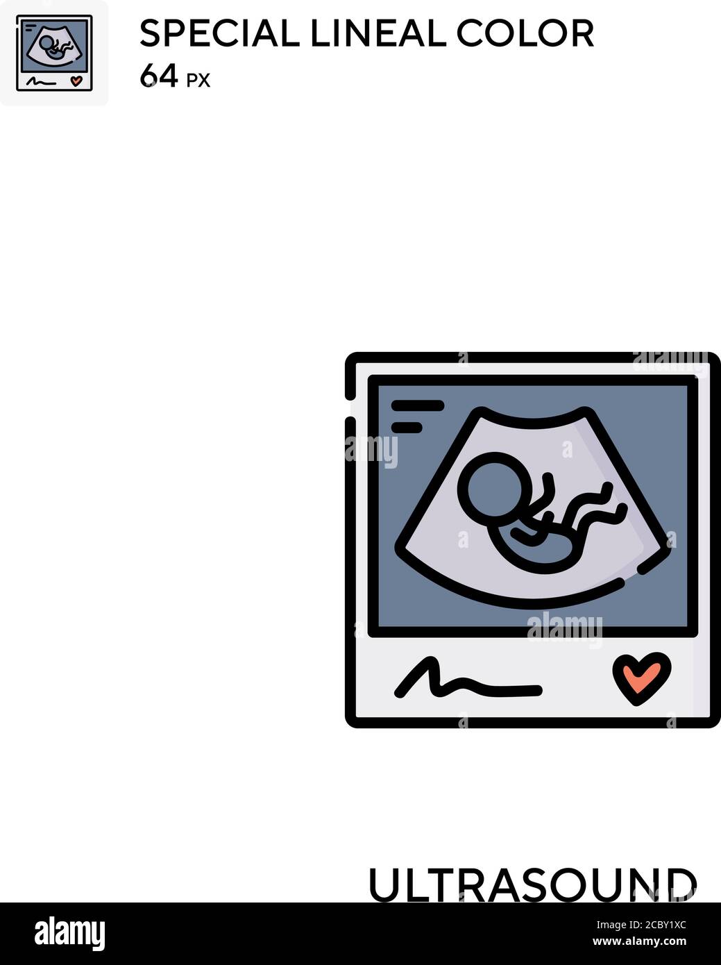 Ultrasound Special lineal color vector icon. Ultrasound icons for your ...