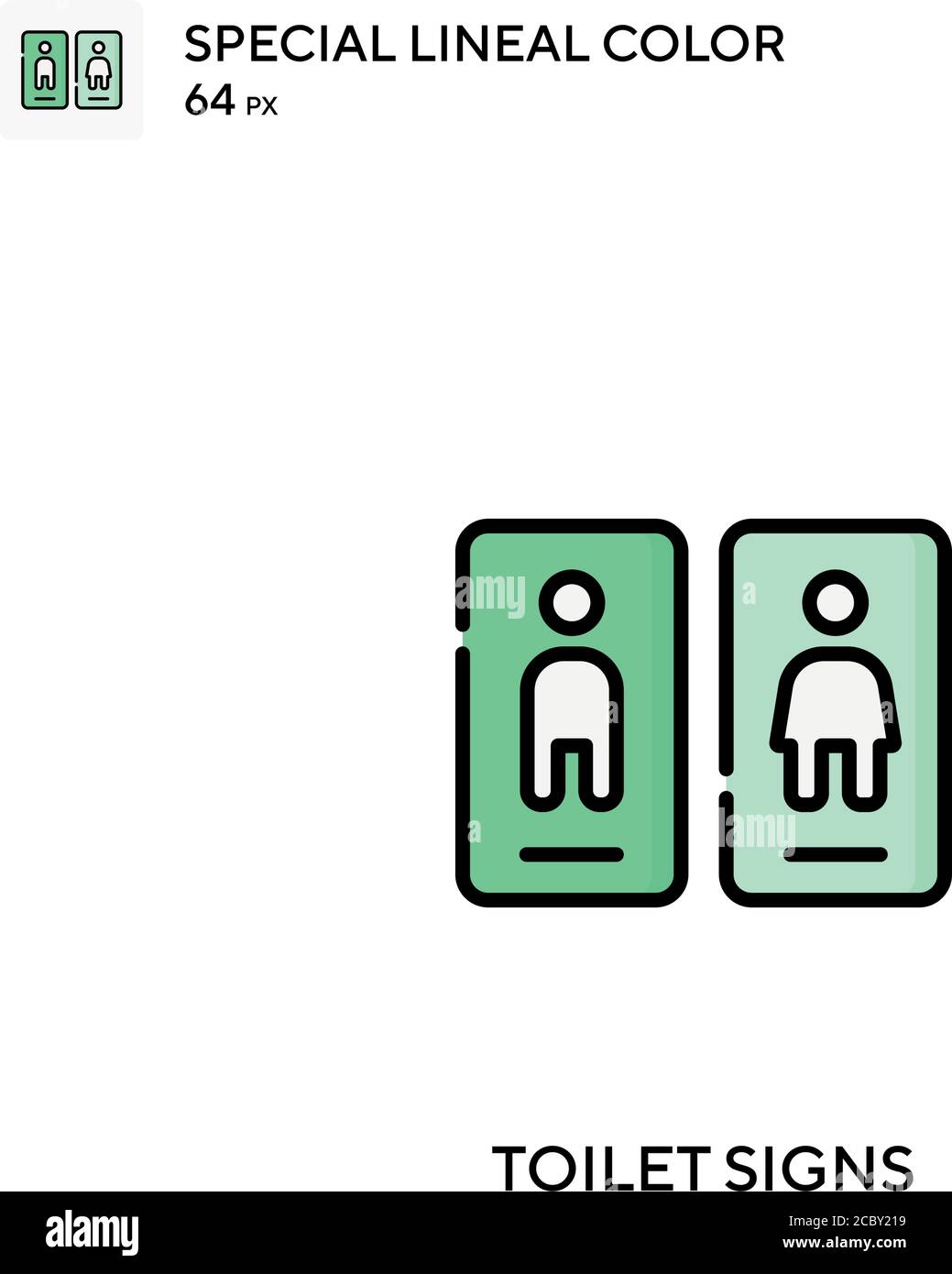 Toilet signs Special lineal color vector icon. Toilet signs icons for ...