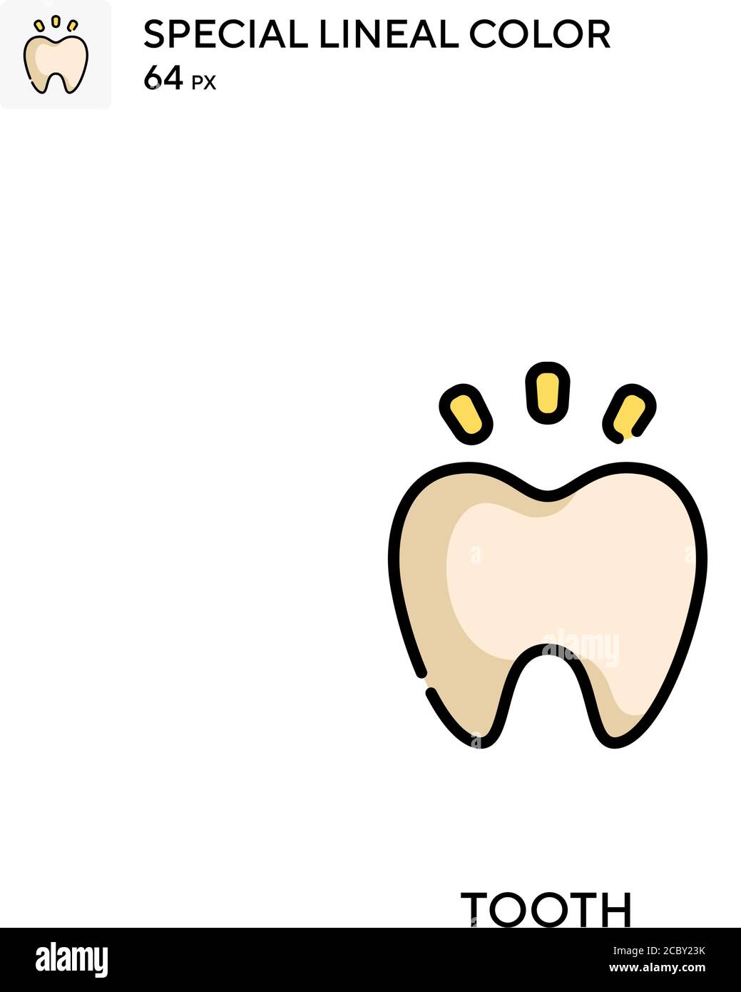 Tooth Special lineal color vector icon. Tooth icons for your business ...
